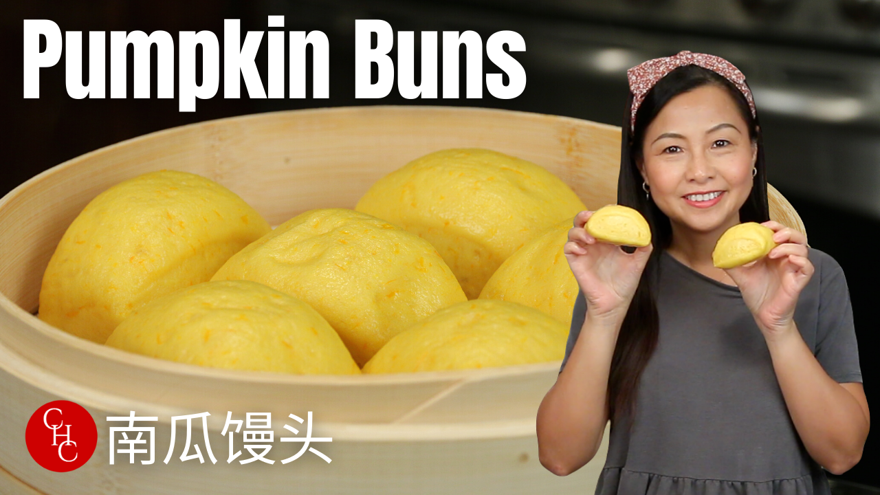 Steamed Pumpkin Buns - Mantou 南瓜馒头 | Chinese Healthy Cooking